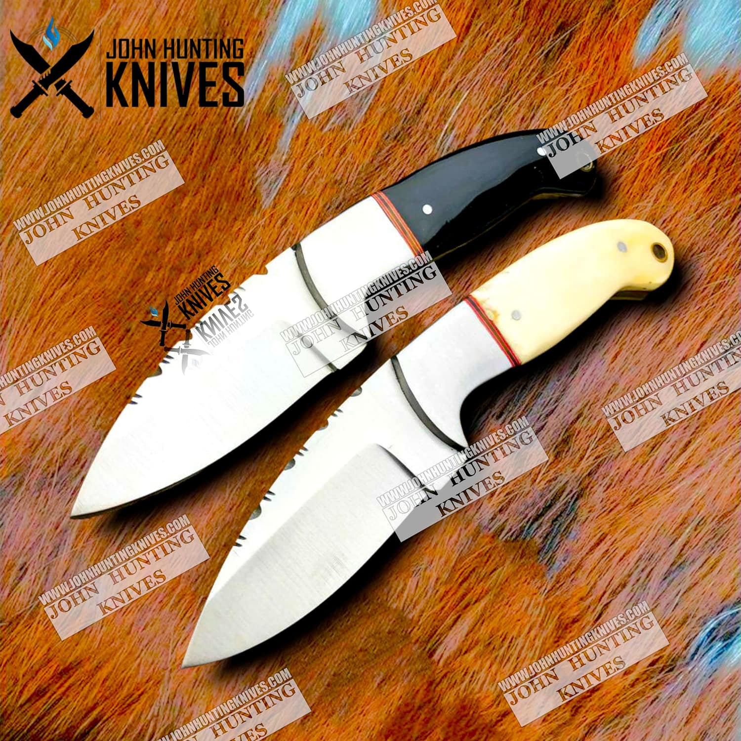 CUSTOM HANDMADE COWBOY KNIFE HANDLE COW HORN & RASP STEEL BLADE - John ...